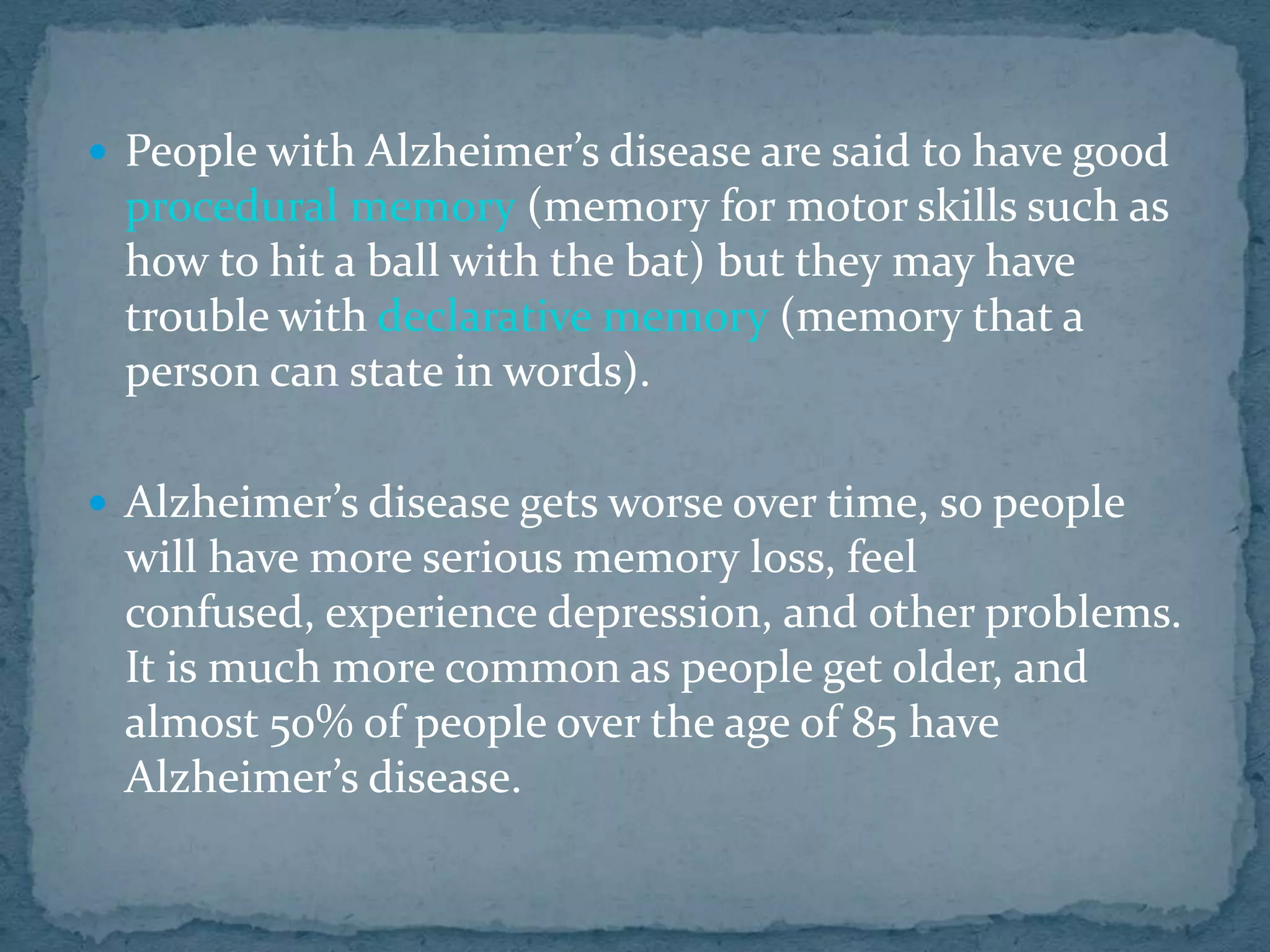 Alzheimer S Disease | PPT
