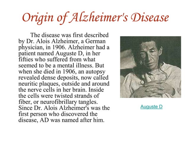 Alzheimer's disease | PPTX | Brain and Nervous System Disorders ...