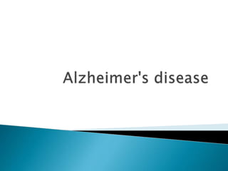 Alzheimer's Disease | PPTX