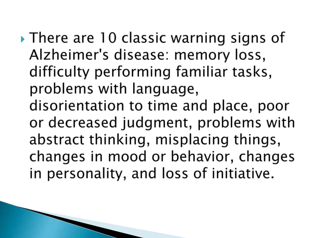 Alzheimer's Disease | PPTX