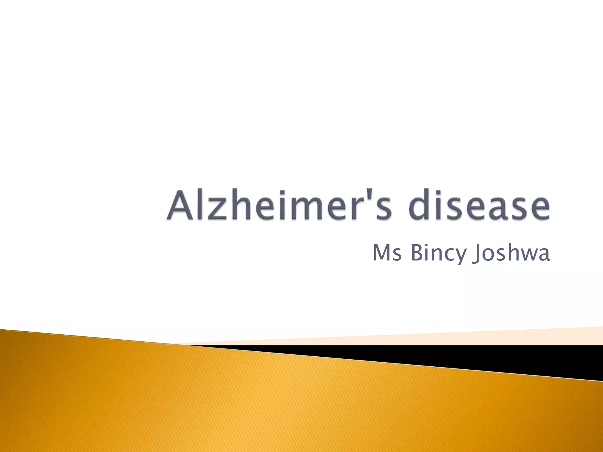 Alzheimer's disease | PPT