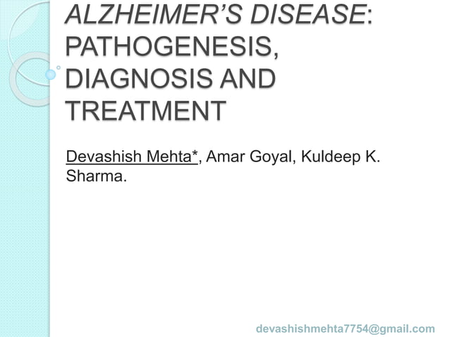 Alzheimer’s disease | PPT