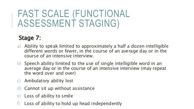 Alzheimer's disease: Clinical Assessment and Management
