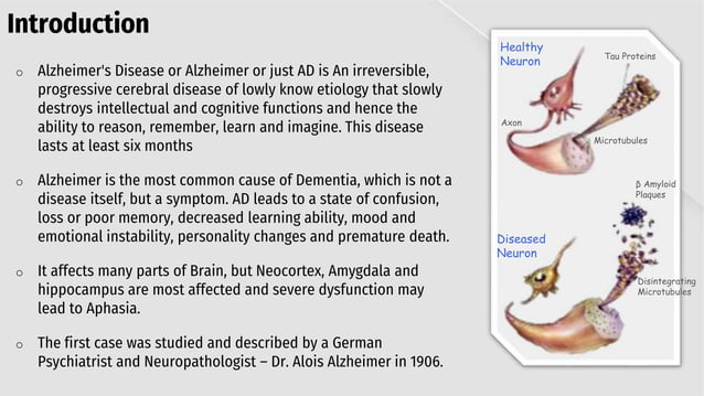 Pathophysiology of Alzheimer's disease | PPTX