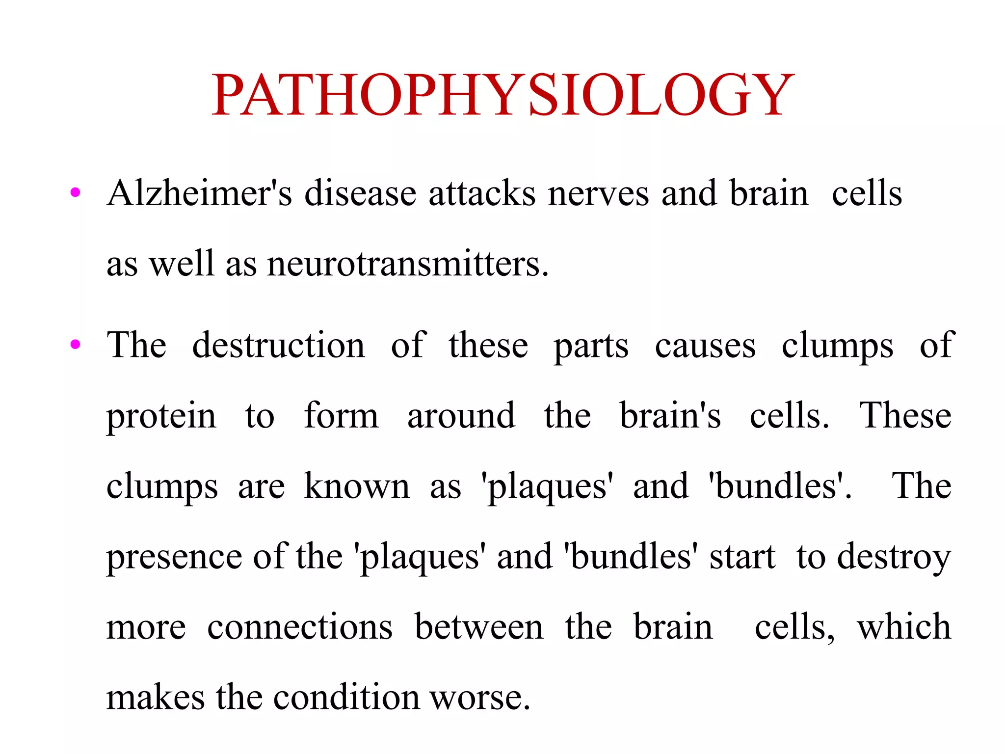 Alzheimer's disease | PPTX | Brain and Nervous System Disorders ...