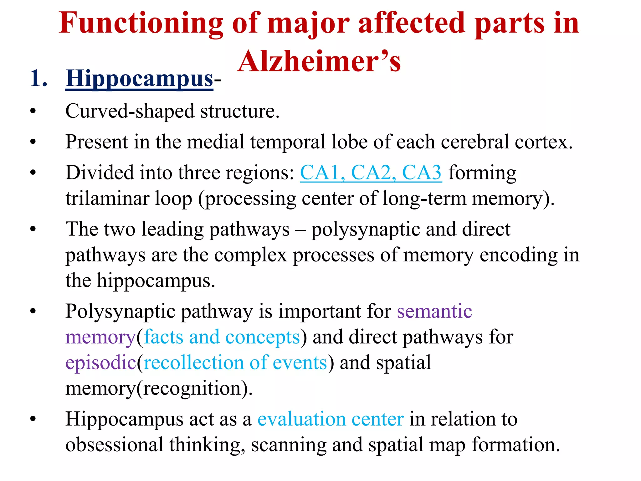 Alzheimer's Disease.ppt | Brain and Nervous System Disorders | Diseases ...