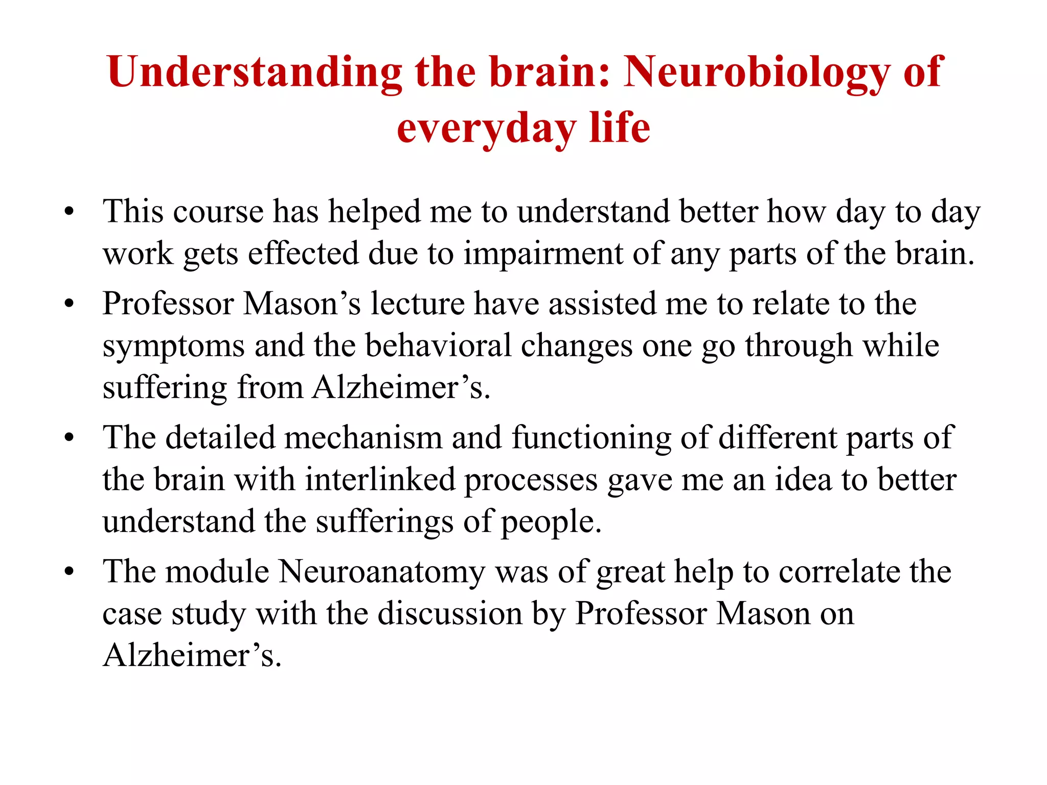 Alzheimer's Disease.ppt | Brain and Nervous System Disorders | Diseases ...