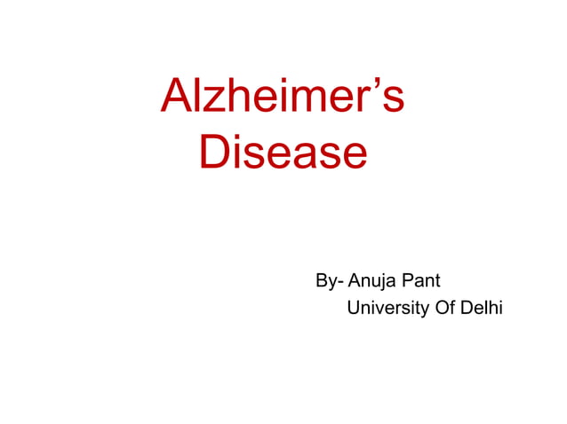 Alzheimer's Disease.ppt