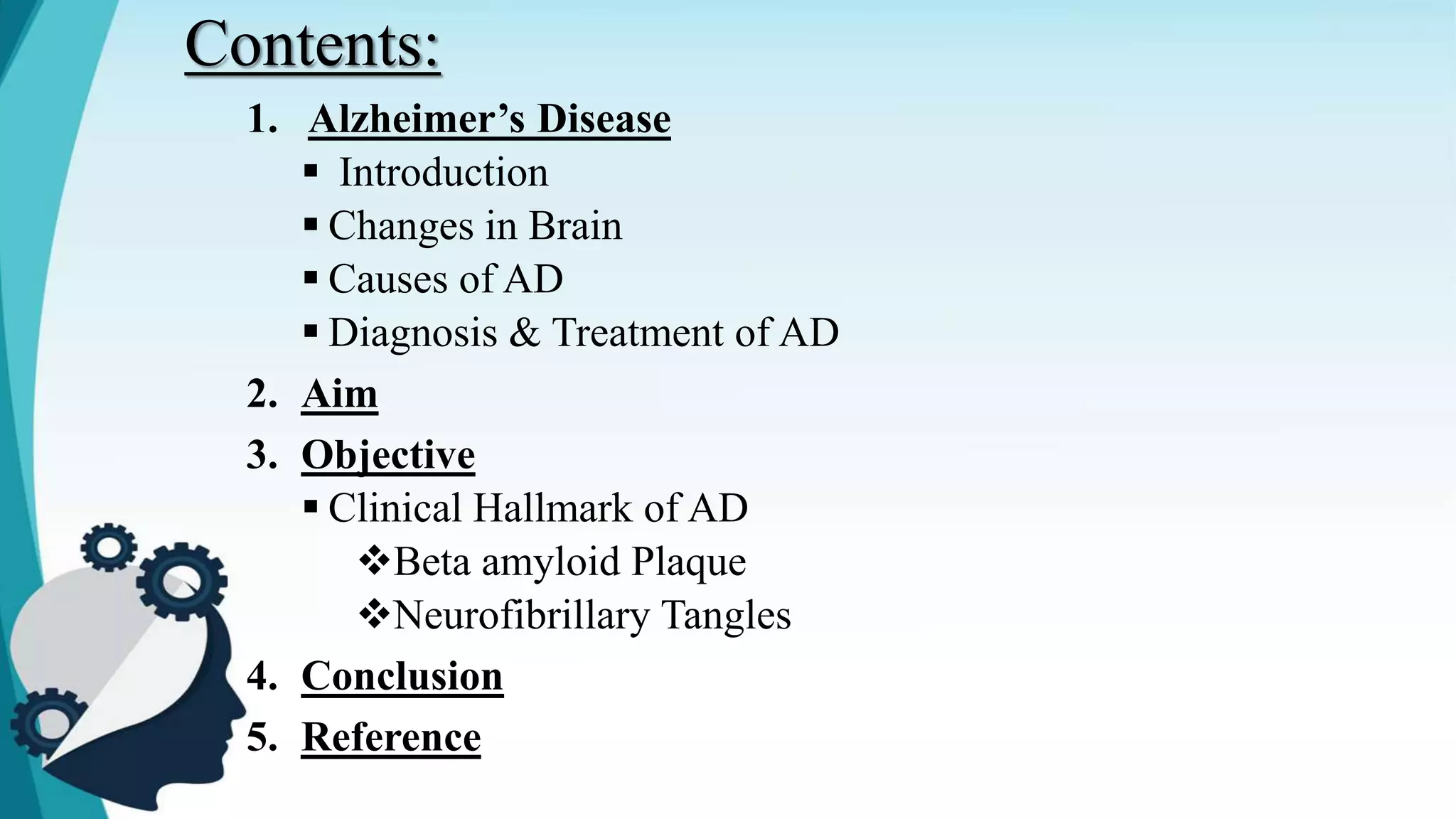 Etiology of TAU & PLAQUE protein in Alzheimer's Disease | PPT