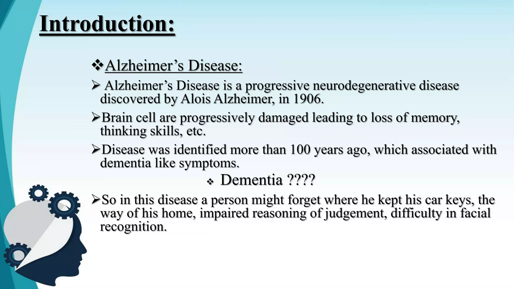 Etiology of TAU & PLAQUE protein in Alzheimer's Disease | PPT