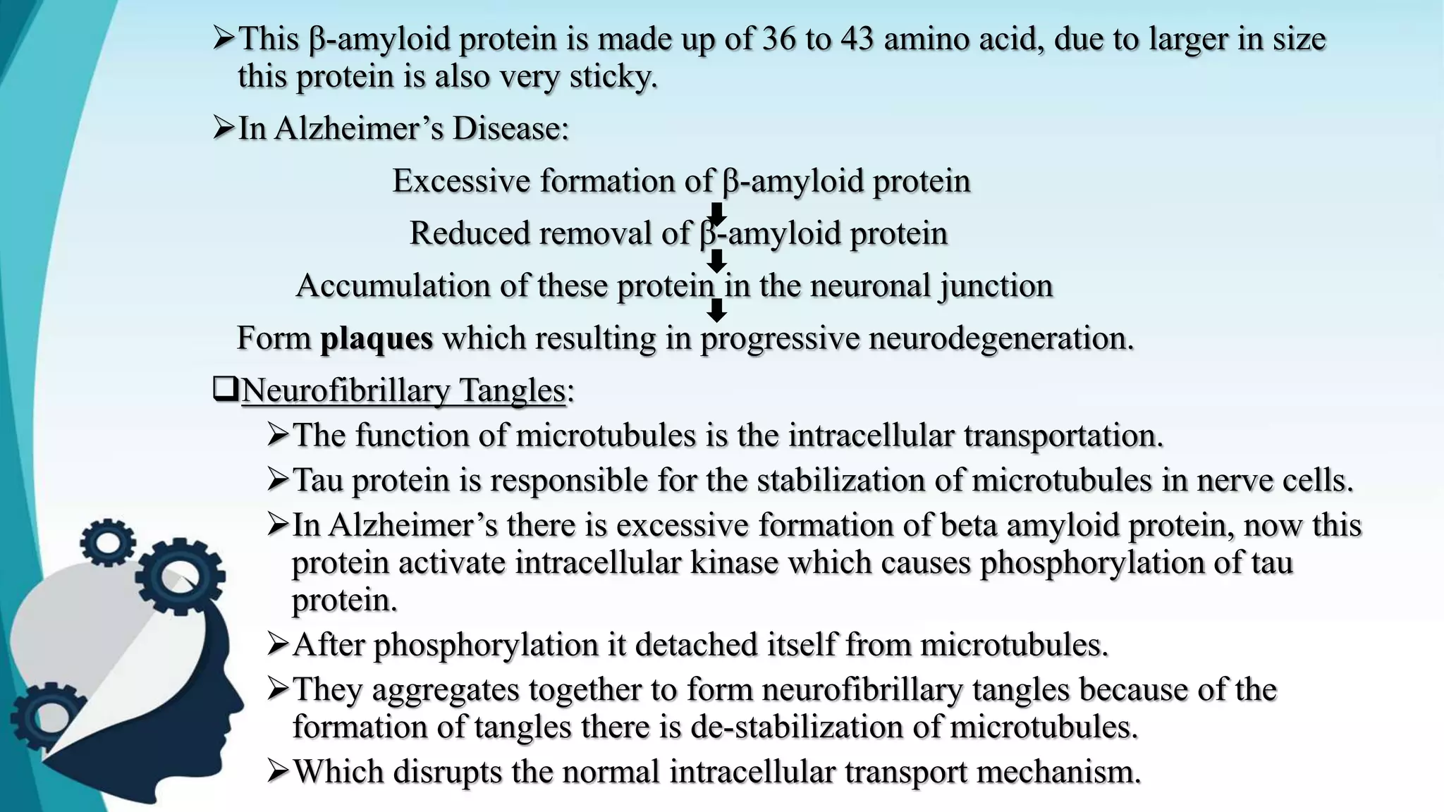 Etiology of TAU & PLAQUE protein in Alzheimer's Disease | PPT