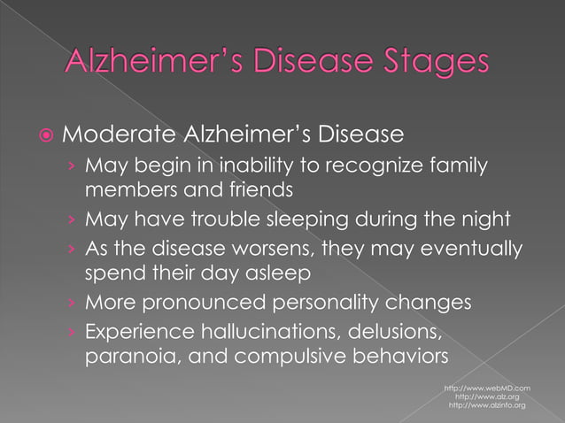 Alzheimer’s disease signs and symptoms | PPTX
