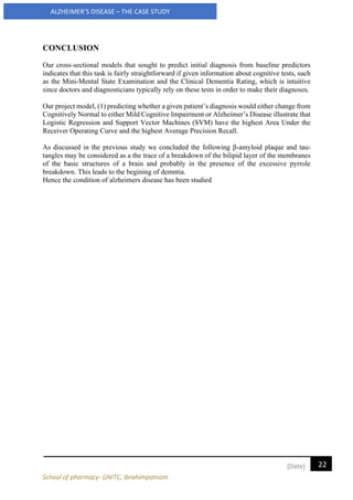 Alzheimer's disease - A detailed case study | PDF