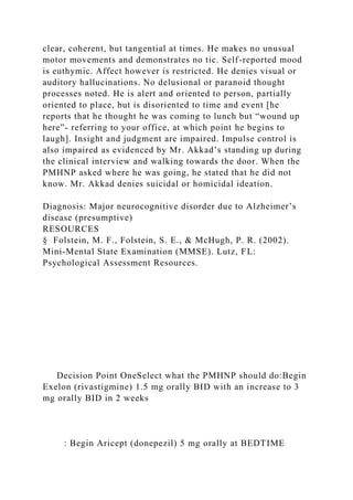 Alzheimer’s Disease Alzheimer’s Disease 76-year-old Iranian .docx