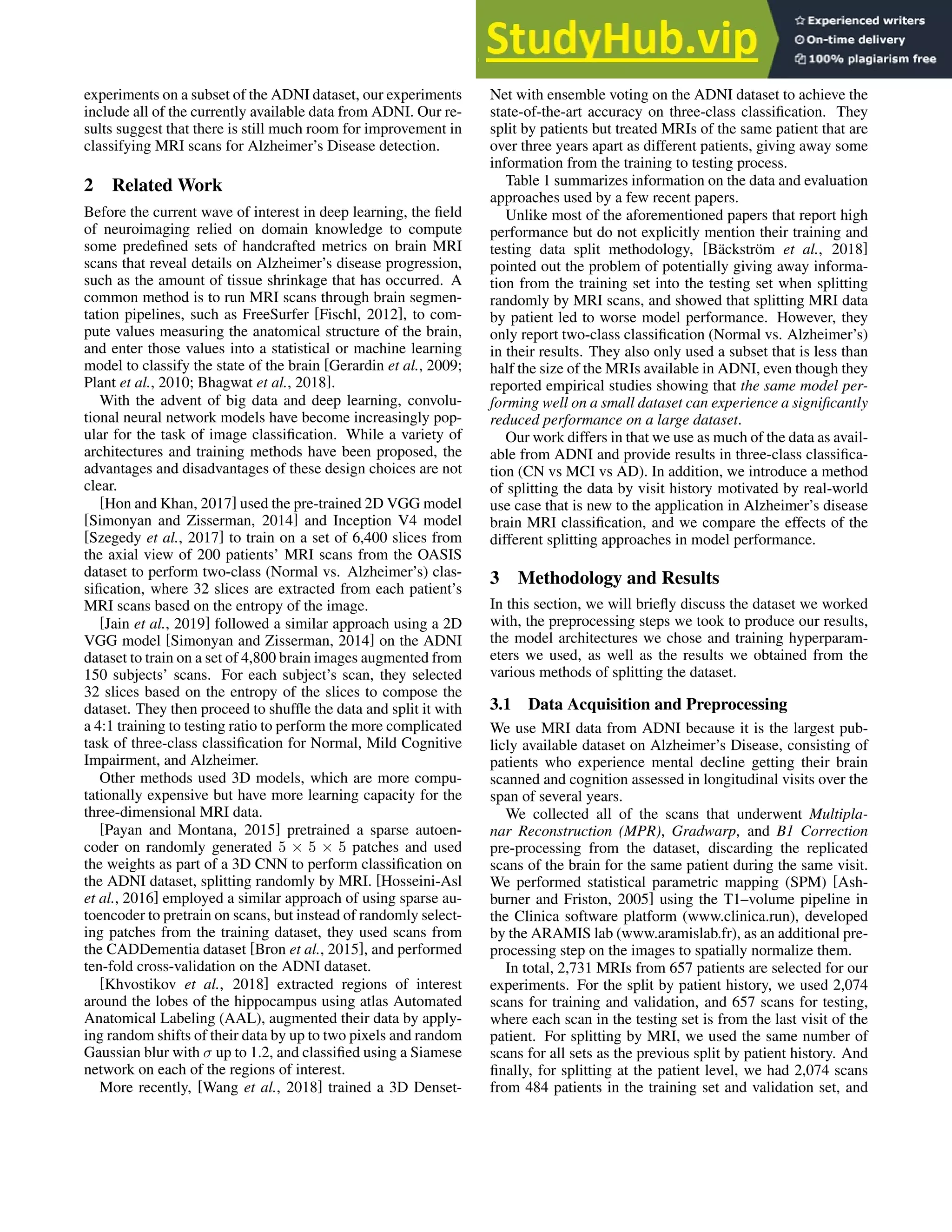 Alzheimer S Disease Brain MRI Classification Challenges And Insights | PDF