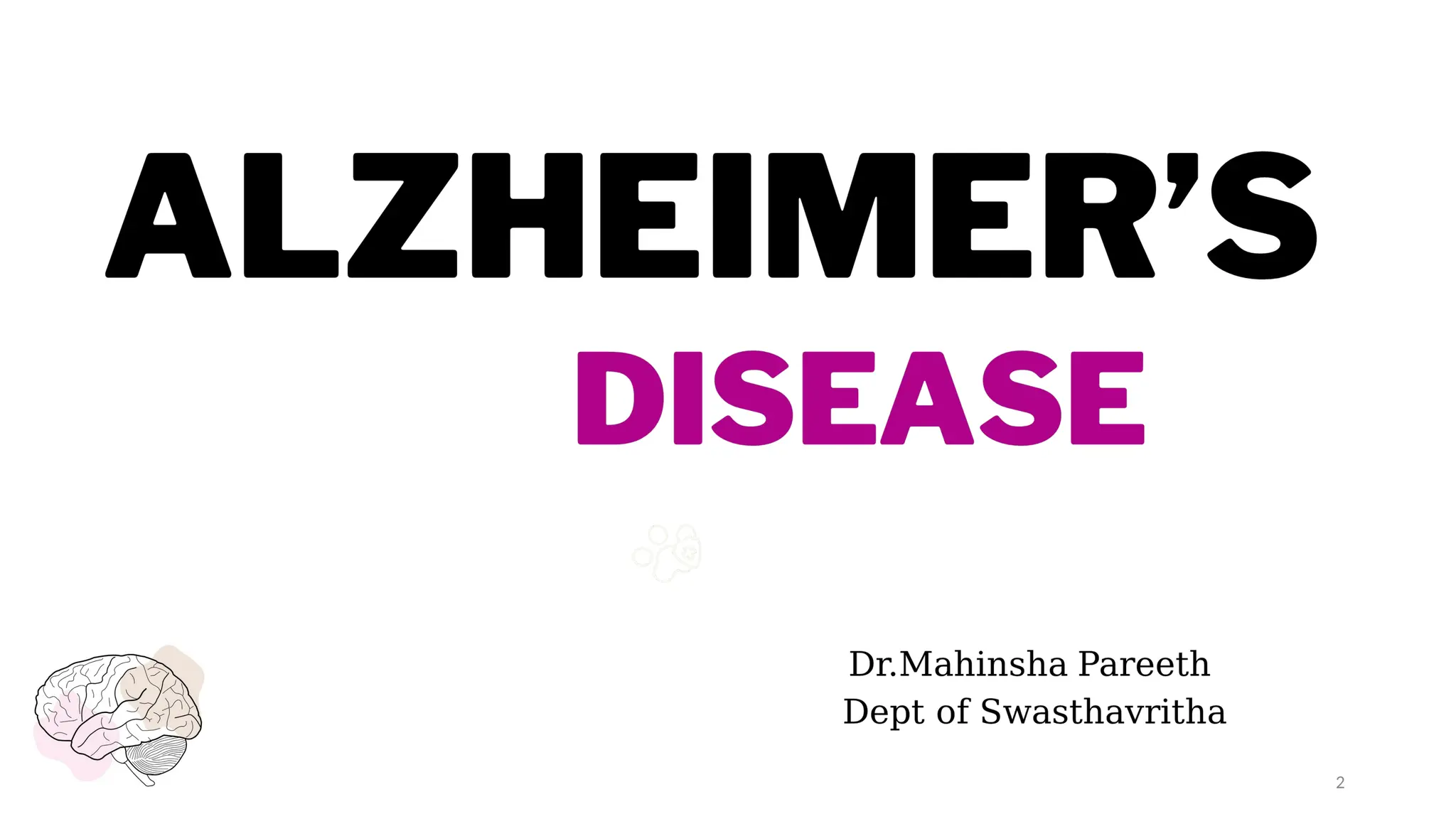 Alzheimers disease.Symptoms and Management | PPT