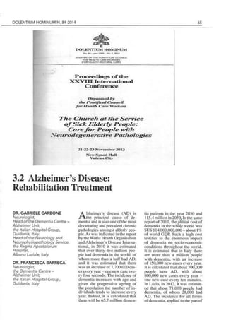 Alzheimer's disease reabilitation treatments | PDF