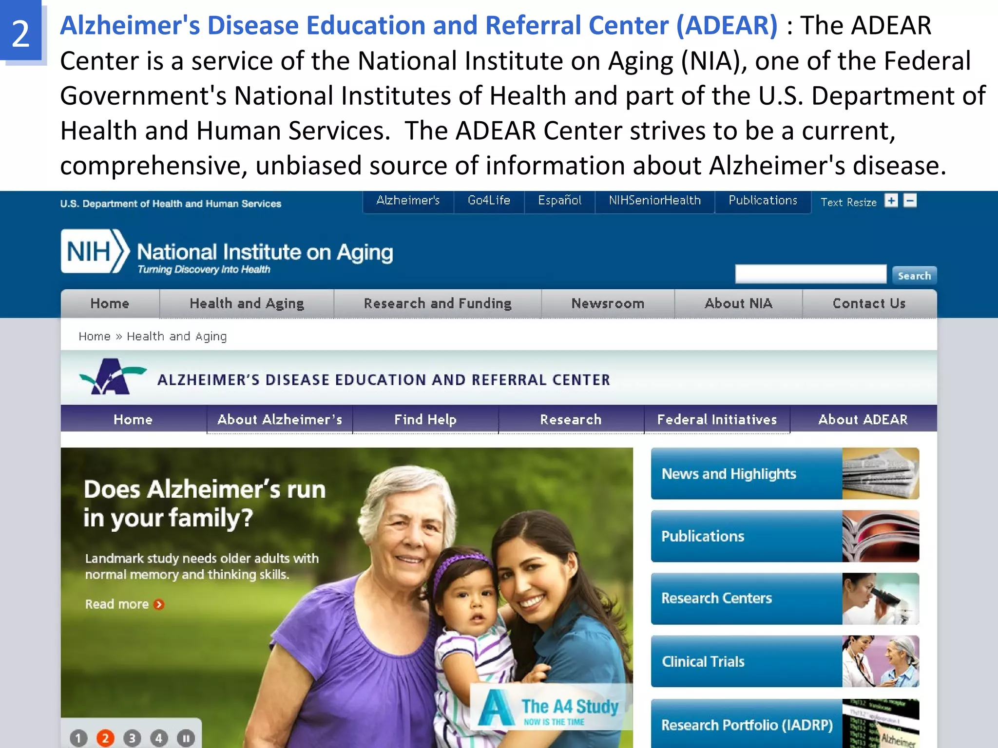 Alzheimer's Disease Resources | PPT