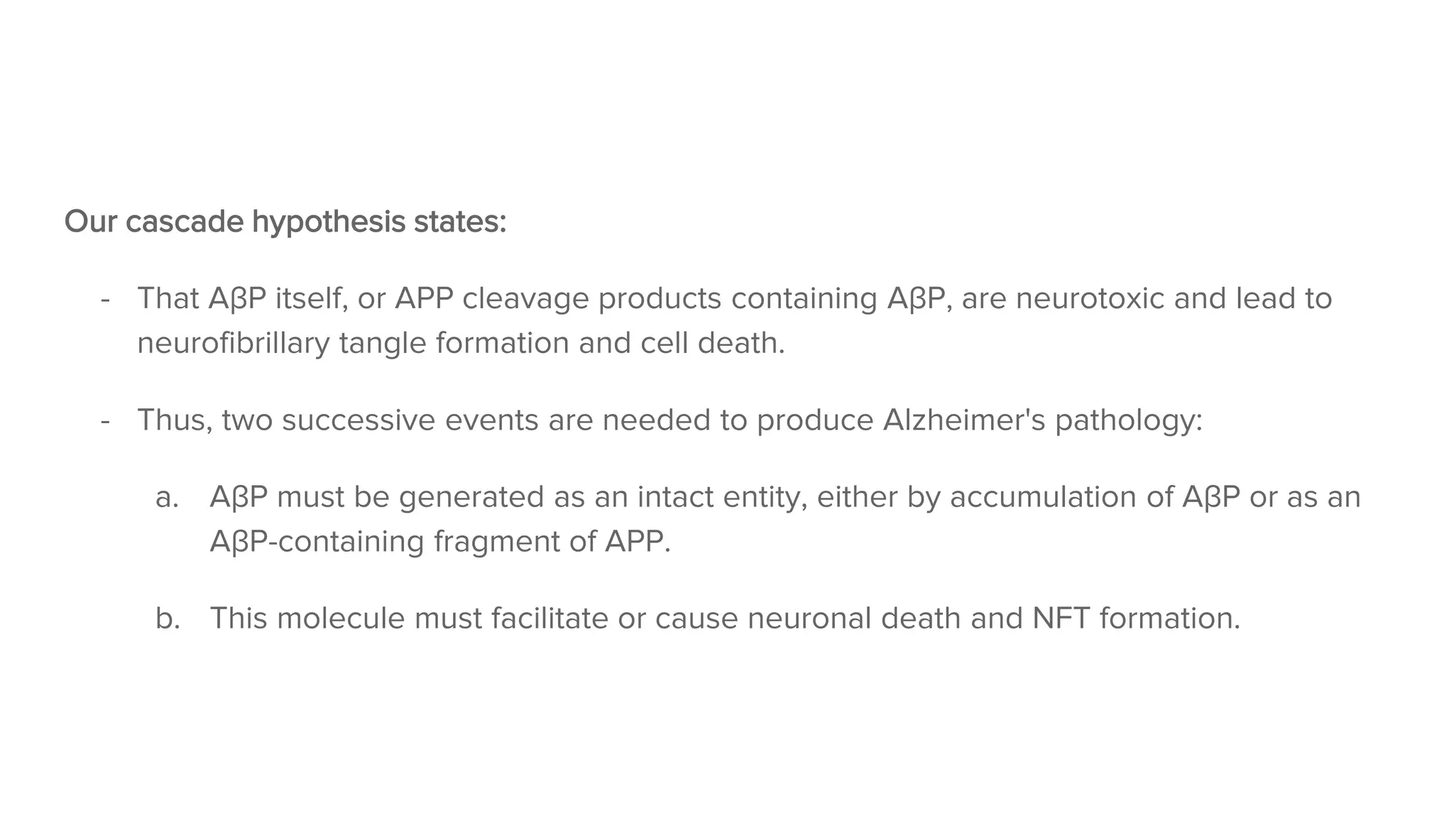 Alzheimer’s disease the amyloid cascade hypothesis presentation | PPTX