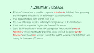 Hypothesis and Pharmacology of Alzheimer's disease. New | PPTX