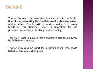 Alzheimer disease and treatment | PPT