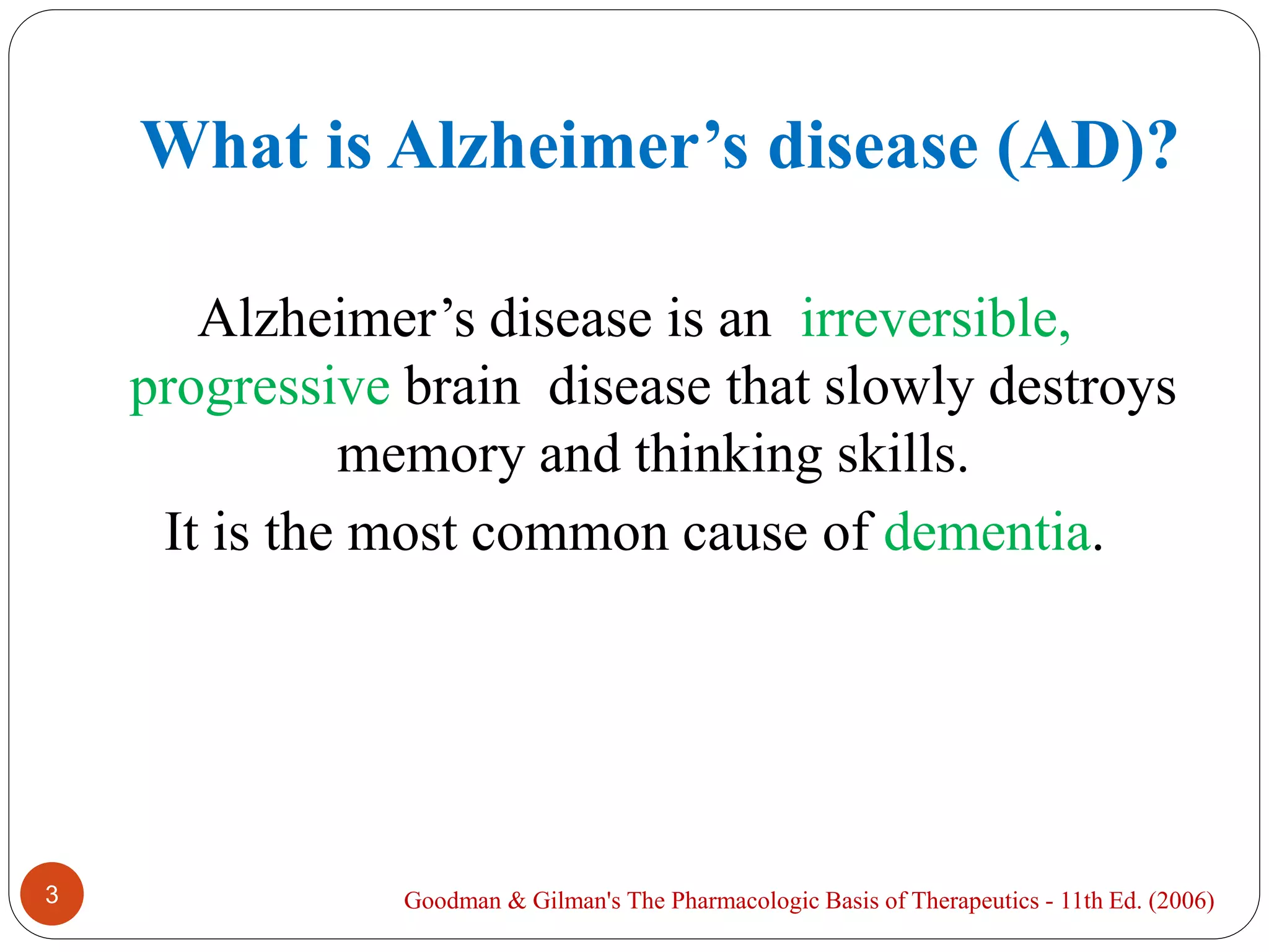 Alzheimer disease | PPT