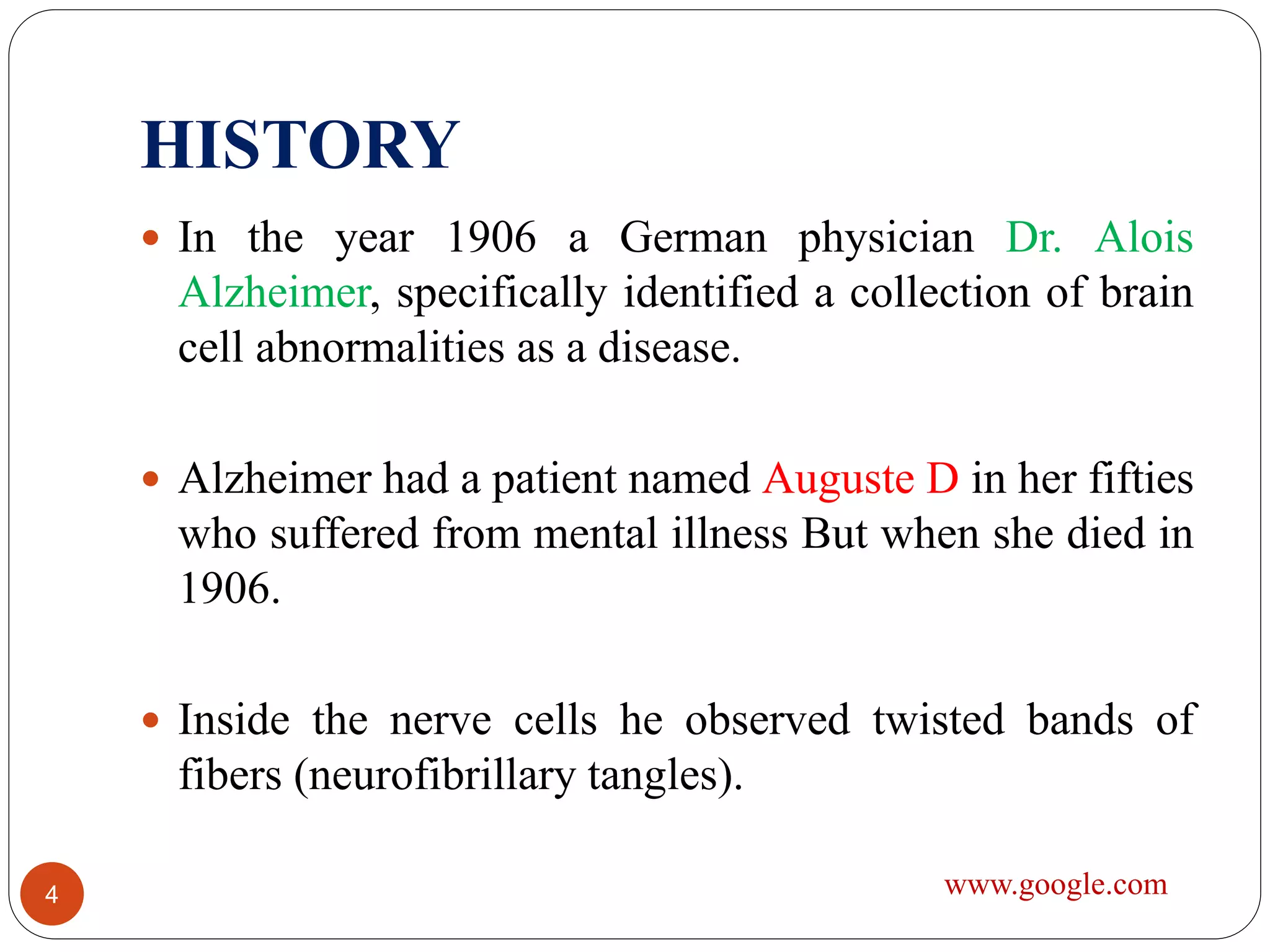 Alzheimer disease | PPT