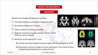 Alzheimer's disease recent advancements | PPSX