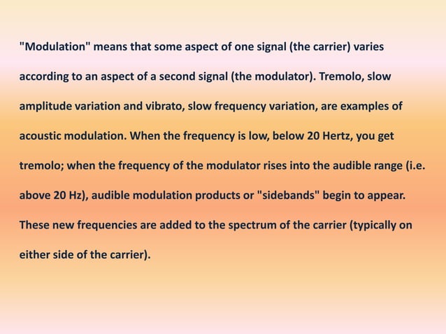 Introduction to AM modulation | PPT