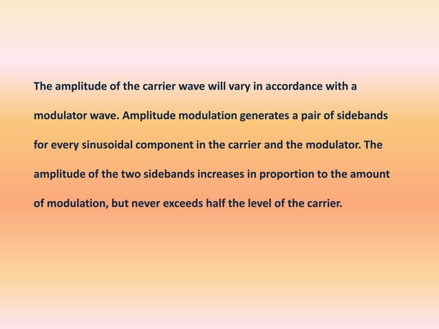 Introduction to AM modulation | PPT