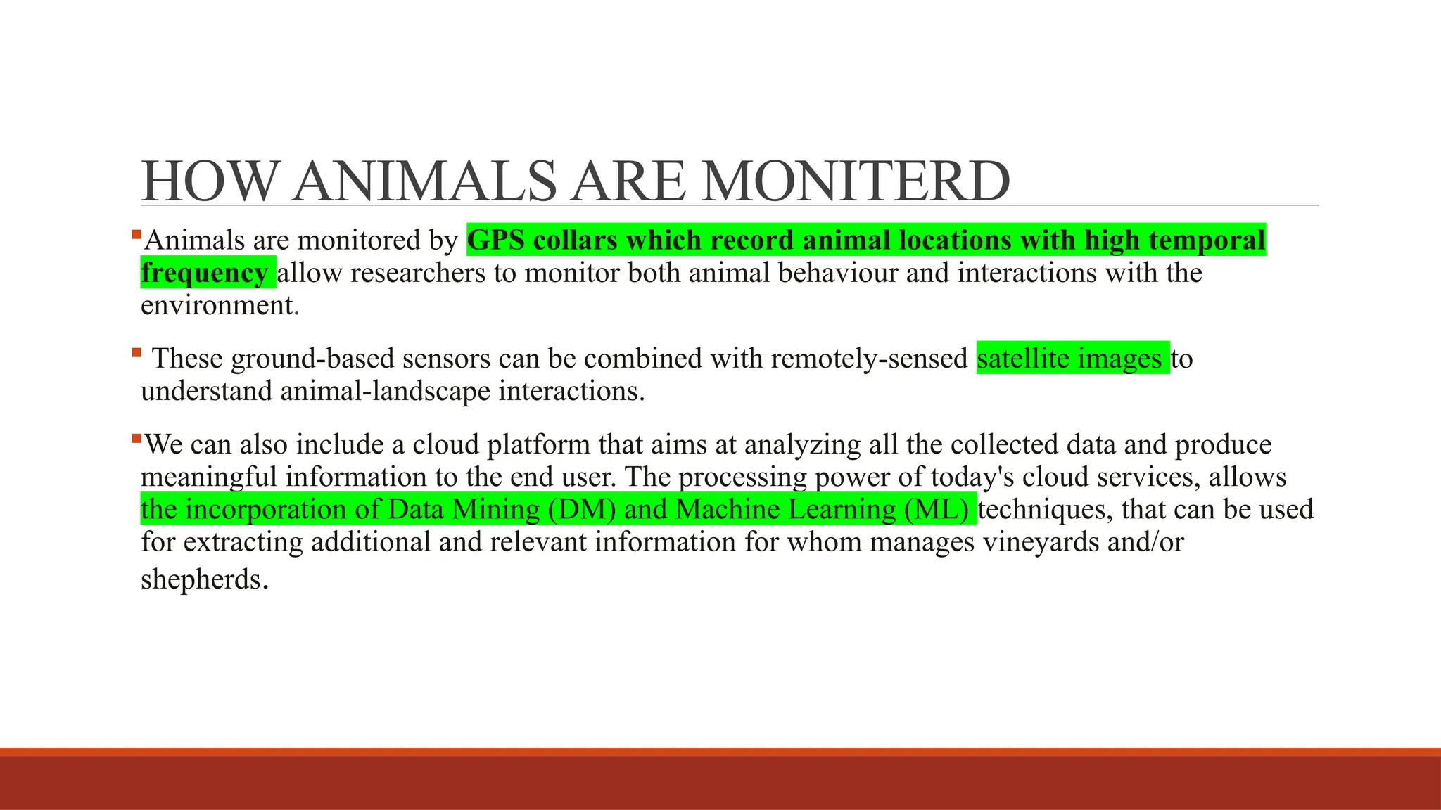 Animal monitoring and its applications in agriculture | PPTX