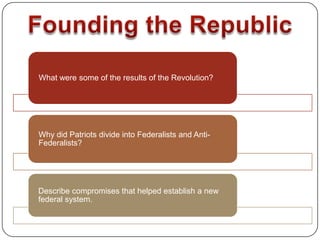 Lesson 7: Founding the Republic | PPT