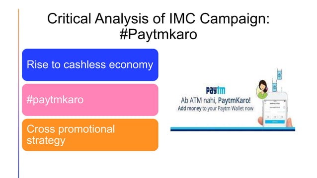 Integrated Marketing Communication (IMC) of PAYTM | PPT