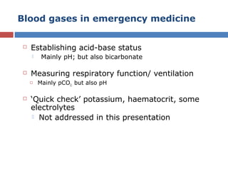 Venous and arterial blood gas analysis in the ED: What we know and what ...