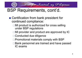 RRT 2010 - BSP on Microinsurance | PPT