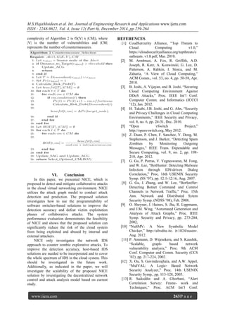 Intrusion Detection and Countermeasure in Virtual Network Systems Using NICE Technique | PDF ...
