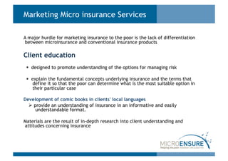 RRT 2010 - MicroEnsure on Microinsurance | PPT
