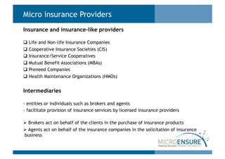 RRT 2010 - MicroEnsure on Microinsurance | PPT