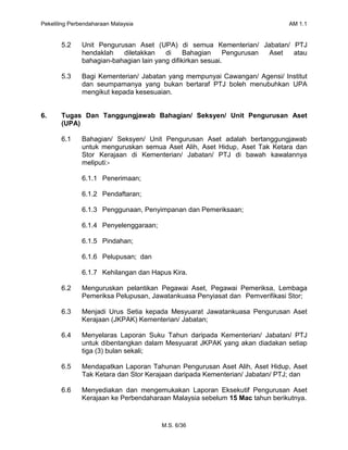 panduan am tatacara pengurusan aset kerajaan | PDF