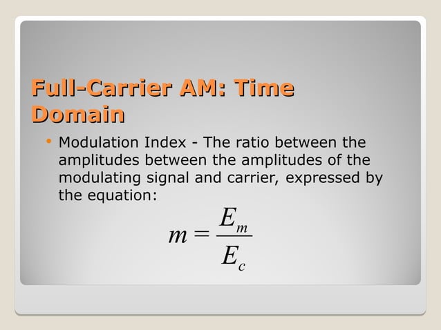 Amplitude Modulation And Frequency Modulation In Analog And Digital Communication Ppt