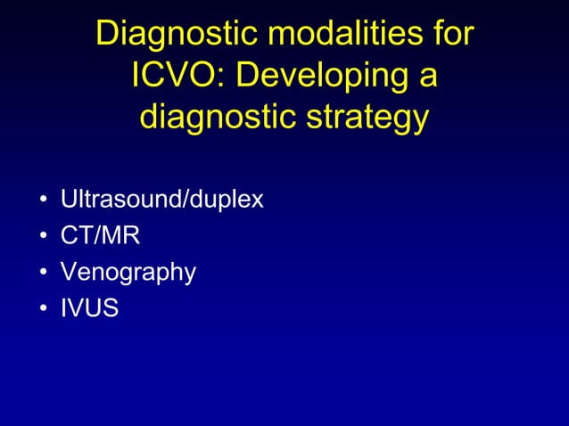 Diagnosis of Llio-caval Venous Obstruction: Causes of Venous ...