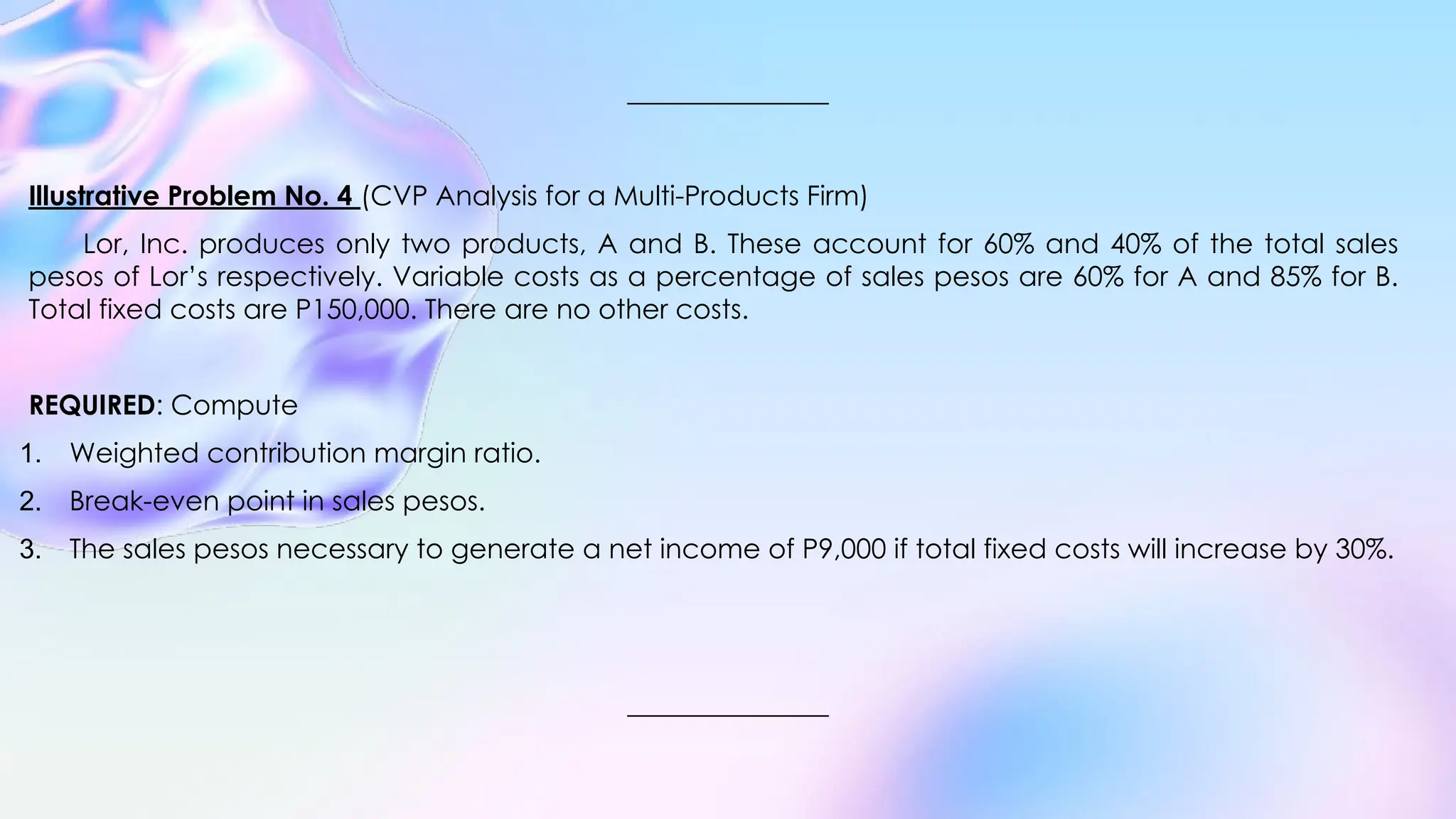 Chapter-3_CVP-analysis presentation of group | PPT