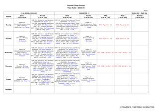 timetable sem v 2023 24 | PDF