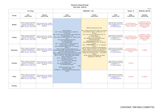 timetable sem v 2023 24 | PDF