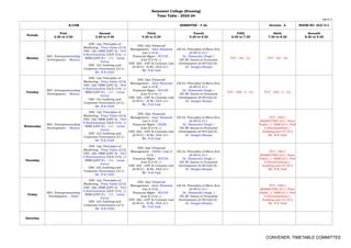 timetable sem v 2023 24 | PDF