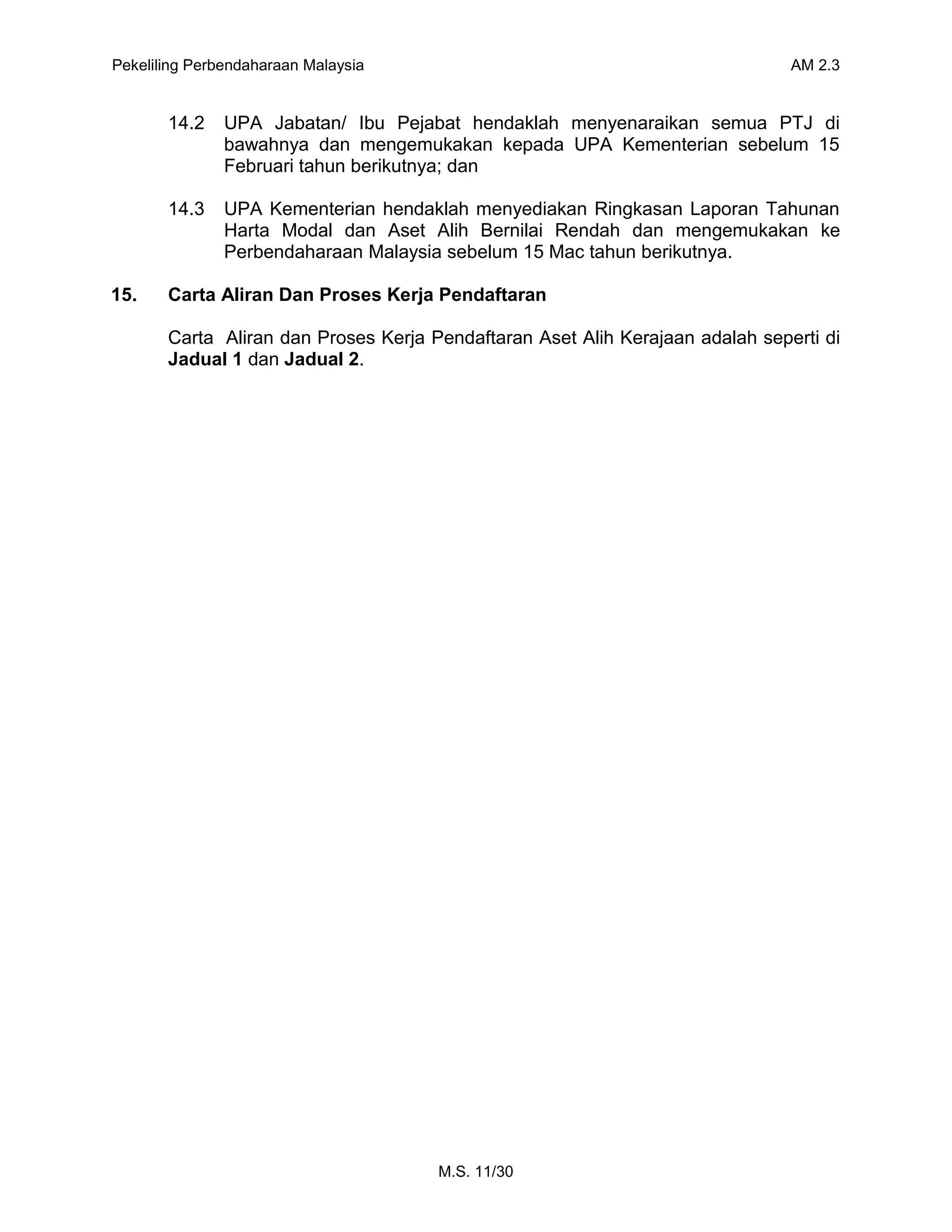 Am 2 tatacara pengurusan aset alih kerajaan [penuh] | PDF