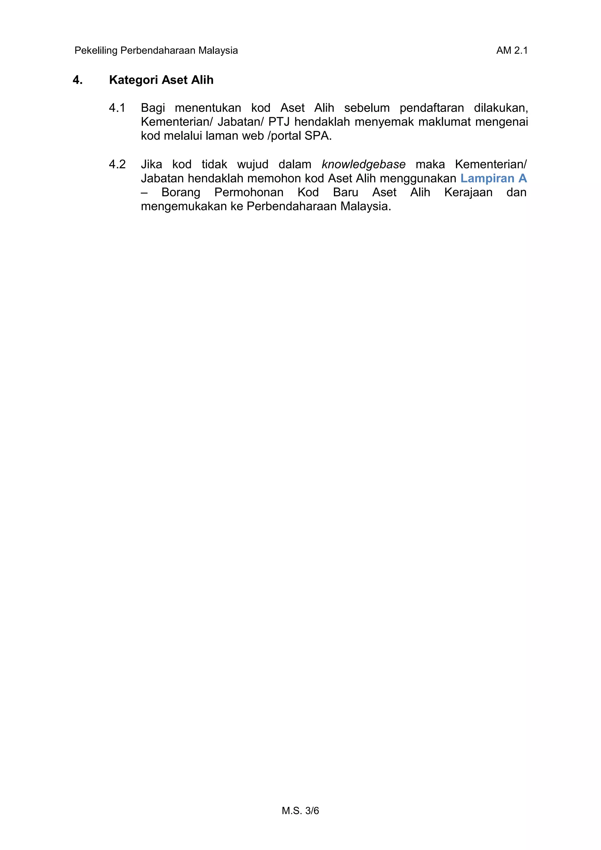 Am 2 tatacara pengurusan aset alih kerajaan [penuh] | PDF