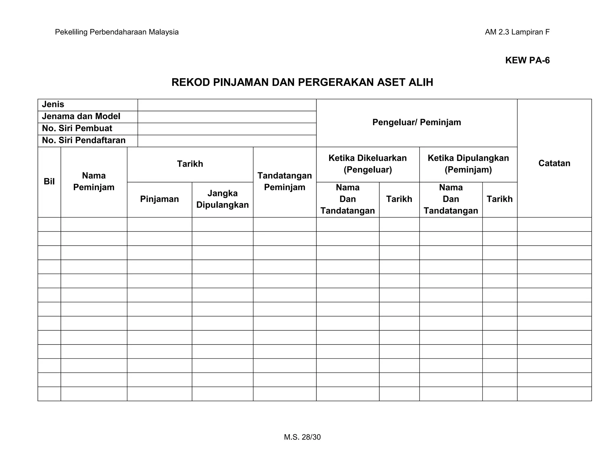Am 2 tatacara pengurusan aset alih kerajaan [penuh] | PDF