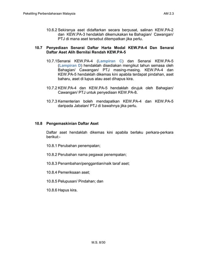 Am 2 tatacara pengurusan aset alih kerajaan [penuh] | PDF