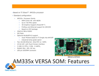 Am335x SOM from Calixto. Represented by Teknown in Americas | PDF